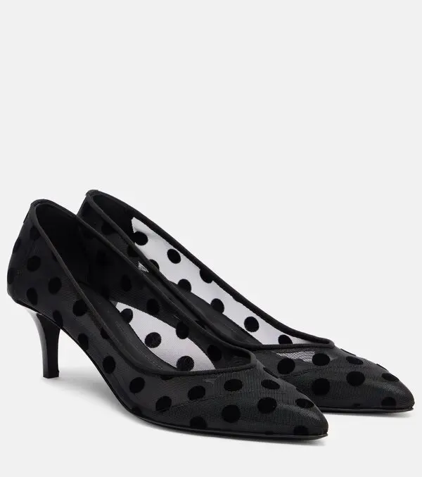 Isabel Marant Étoile Peleo 55 Polka-dot Mesh Pumps
