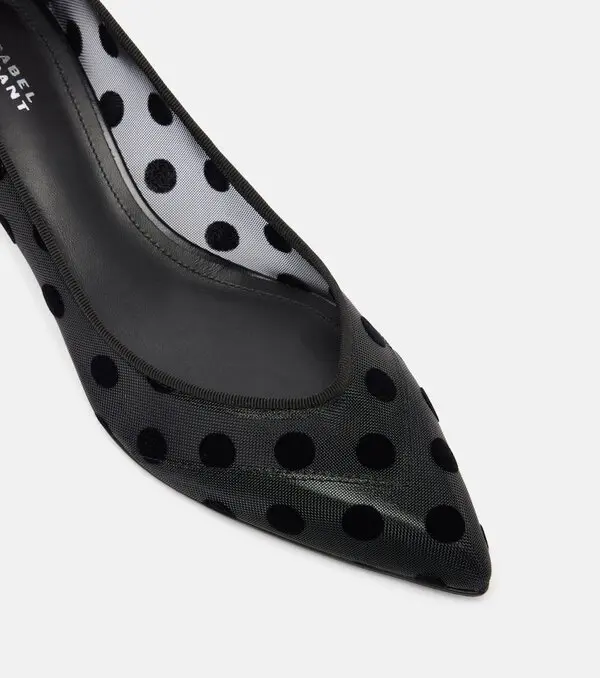 Isabel Marant Étoile Peleo 55 Polka-dot Mesh Pumps