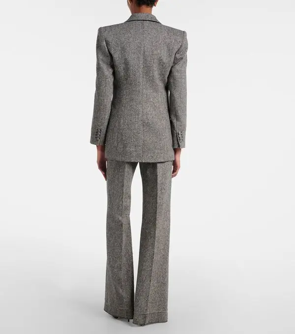 Valentino Garavani High-rise Wool-blend Wide-leg Trousers