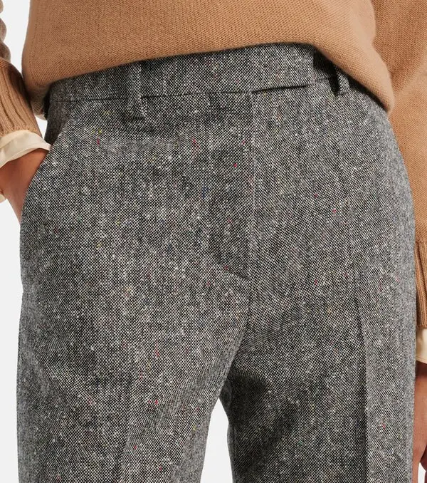 Valentino Garavani High-rise Wool-blend Wide-leg Trousers