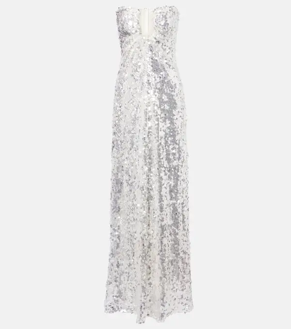 Christopher Esber Arched Palm Sequined Gown