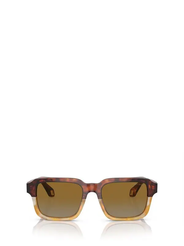 Giorgio Armani Rectangular Sunglasses - Red Havana / Honey Havana