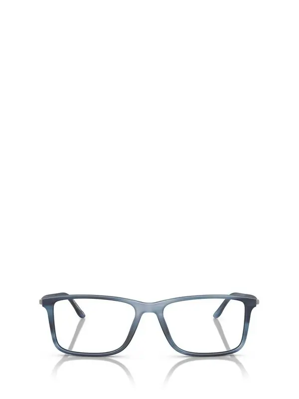 Giorgio Armani Rectangular Eyeglasses - Matt Stripped Blue
