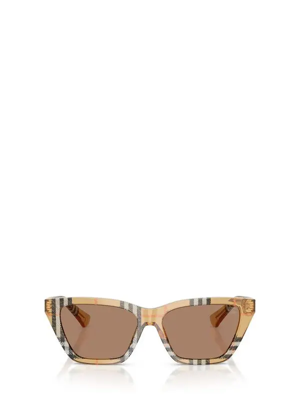 Burberry Cat-eye Sunglasses - Check Sand
