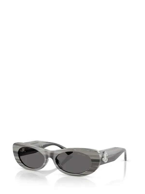 JIMMY CHOO Cat-eye Sunglasses - Striped Black