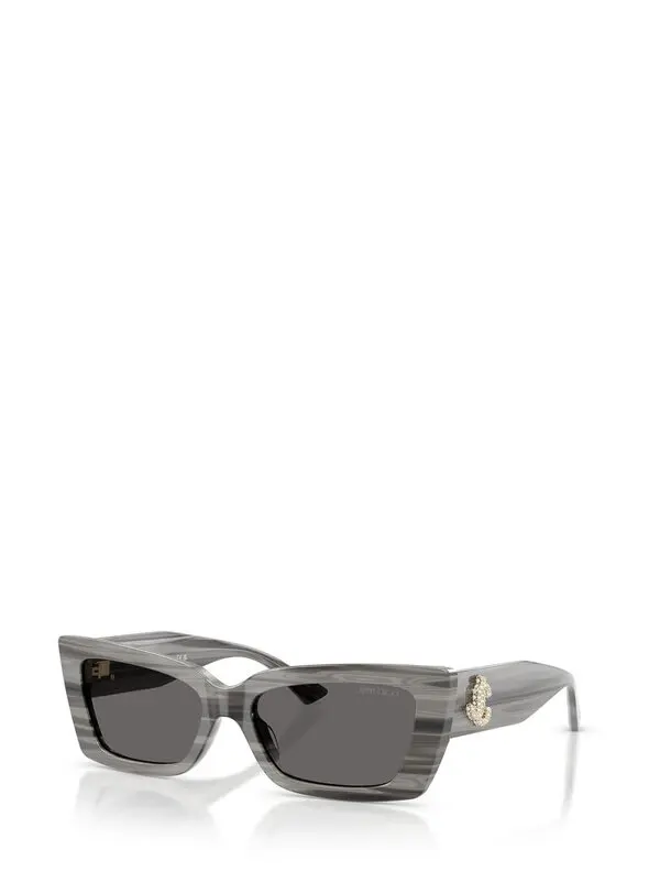 JIMMY CHOO Cat-eye Sunglasses - Striped Black