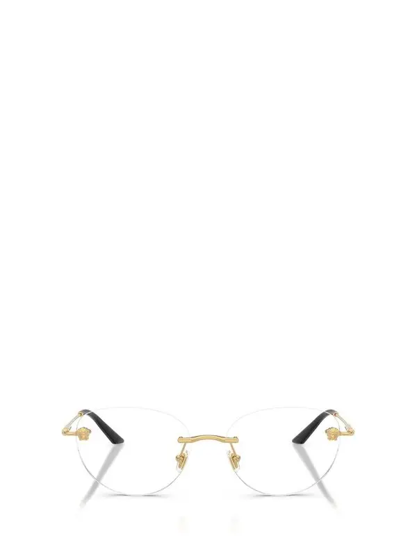 Versace Rounded Eyeglasses - Gold
