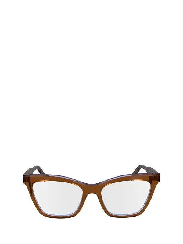 Calvin Klein Cat-eye Eyeglasses - Brown / Azure