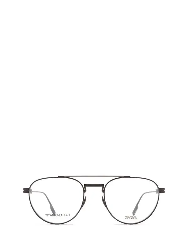 Zegna Aviator Eyeglasses - Shiny Grey