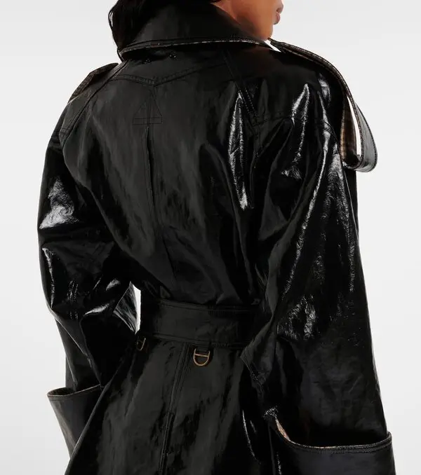 Chloé Belted Double-breasted Linen Coat