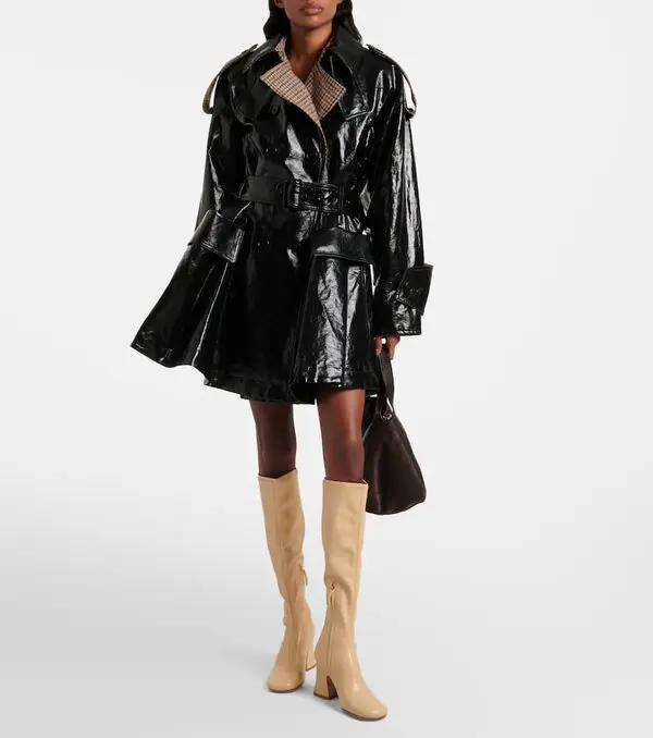 Chloé Belted Double-breasted Linen Coat