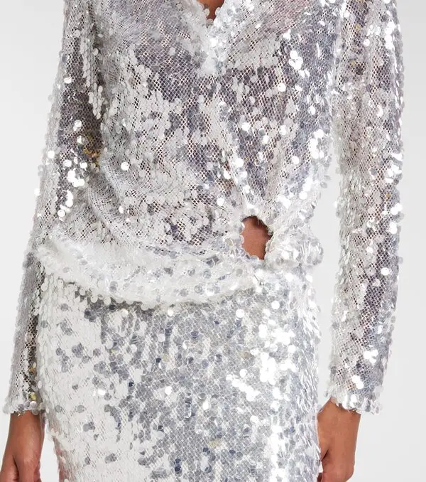 Christopher Esber Opaline Sequined Top