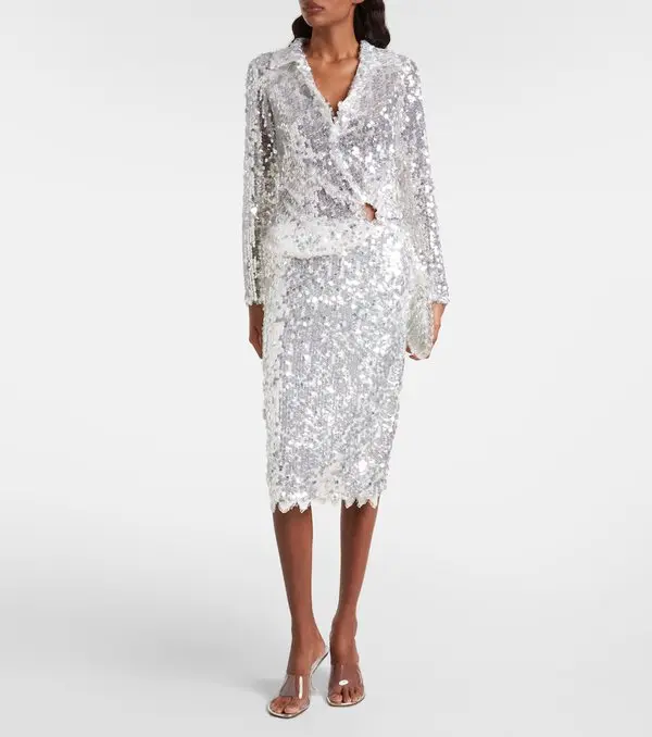 Christopher Esber Opaline Sequined Top