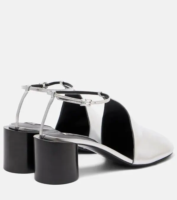 JIL SANDER Metallic Leather Pumps