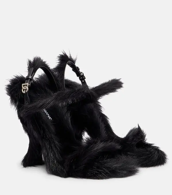Dolce & Gabbana 105 Shearling Sandals