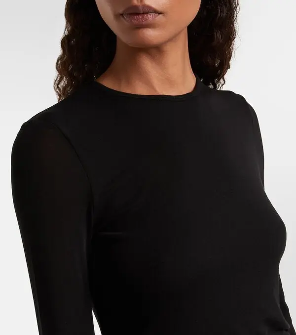 AGOLDE Eve Draped T-shirt - Black