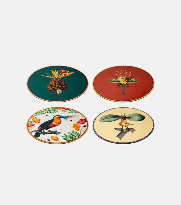 La DoubleJ Flying Friends Set Of 4 Placemats - Multicoloured