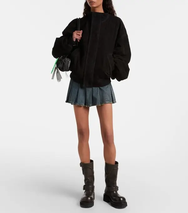 Balenciaga Venom Debossed Leather Boots - Brown