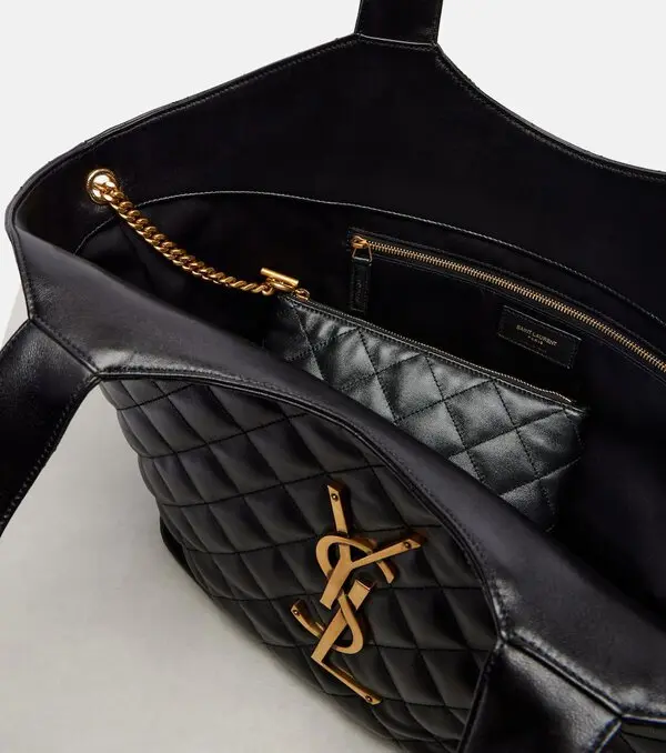 Saint Laurent Icare Medium Quilted Leather Shopper Bag