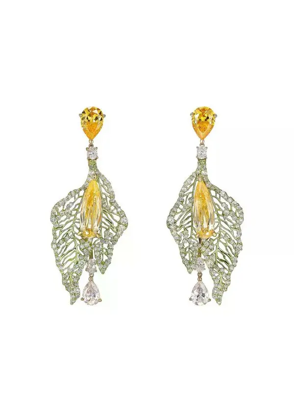 ANABELA CHAN Atlantis Diamond Drop Earrings - Yellow