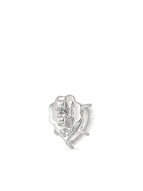 ANABELA CHAN 14k White Gold Diamond Heart Earrings