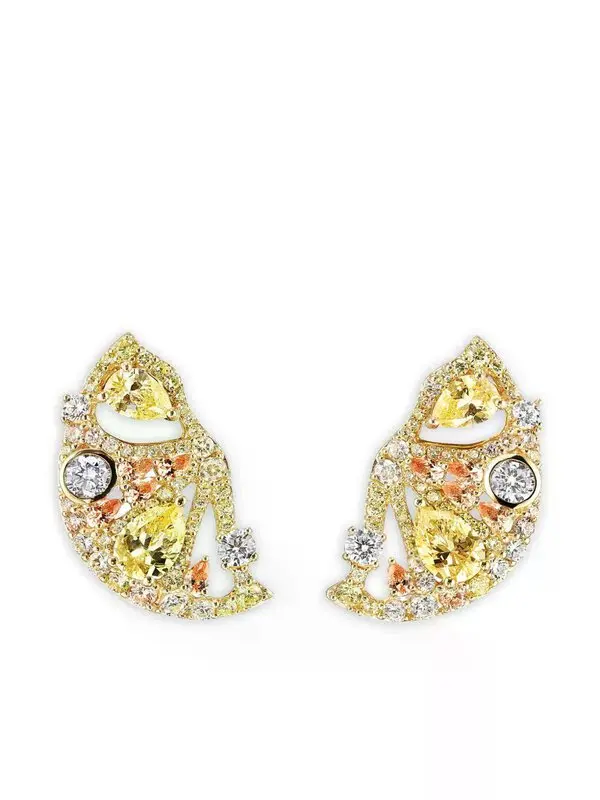 ANABELA CHAN 14k Yellow And 18k Vermeil Multi-stone Earrings - Gold