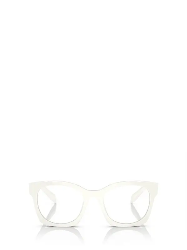 Prada Acetate Square Frame Eyeglasses - White Ivory