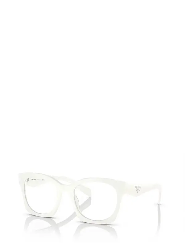 Prada Acetate Square Frame Eyeglasses - White Ivory