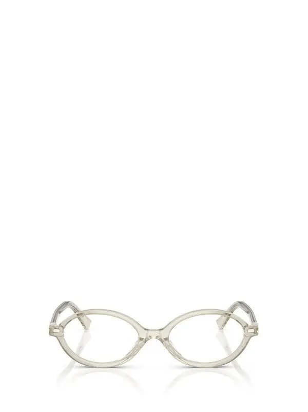 Miu Miu Oval Eyeglasses - Hemp Transparent