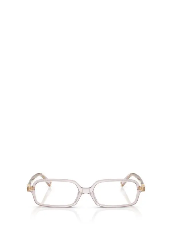 Miu Miu Eyeglasses Rectangular Full Rim - Mauve Transparent