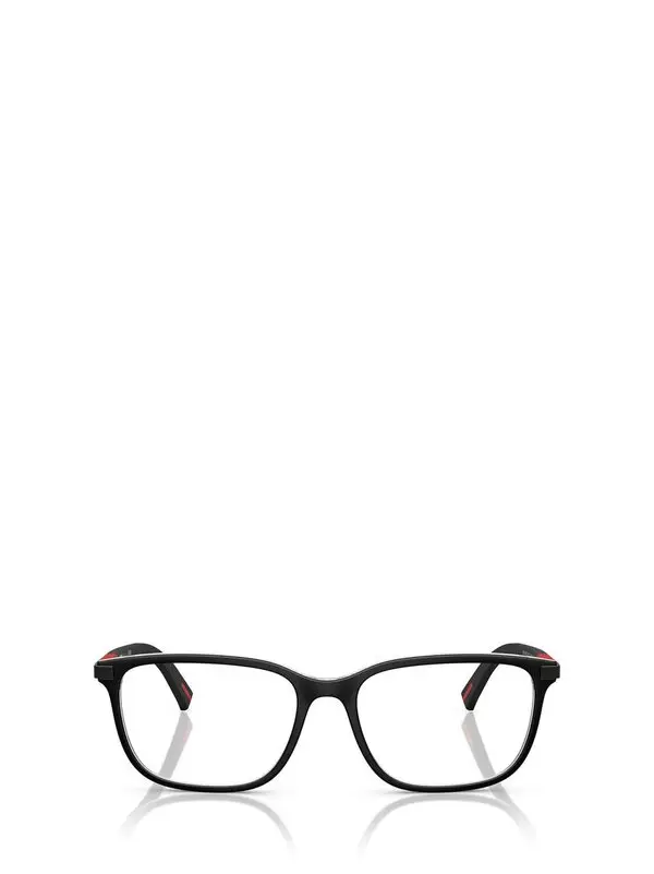 Prada Rectangular Eyeglasses - Top Matte Black On Crystal