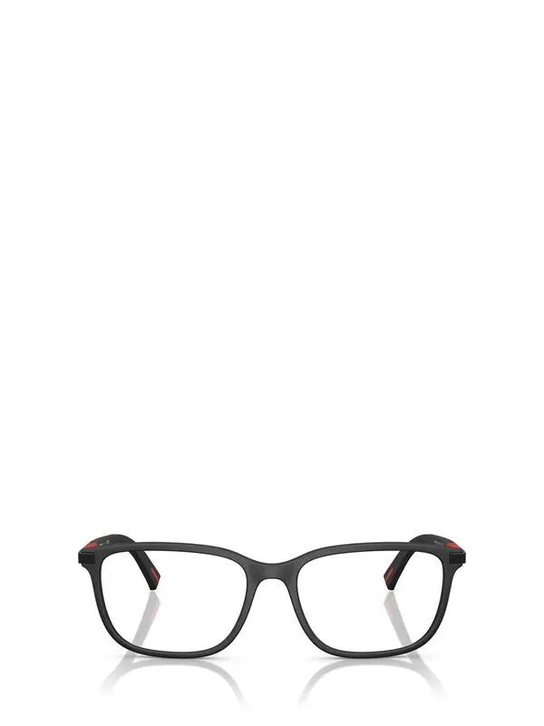 Prada Linea Rossa Rectangular Eyeglasses - Black Rubber