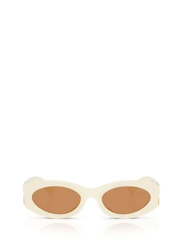Miu Miu Oval Sunglasses - Beige