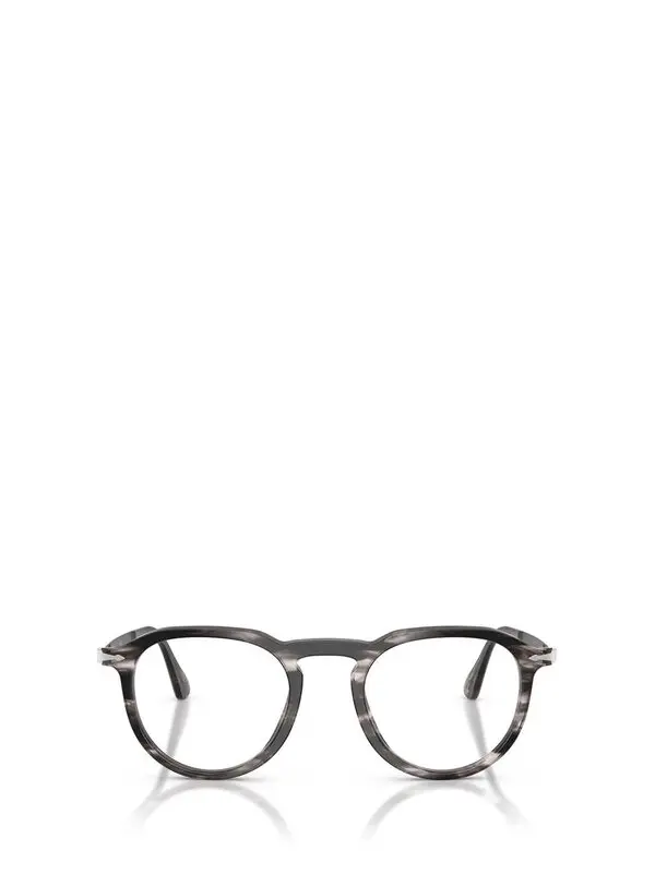 Persol Eyeglasses - Striped Black & Grey