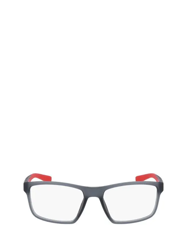 Nike Rectangle Eyeglasses - Matte Dark Grey / University Red