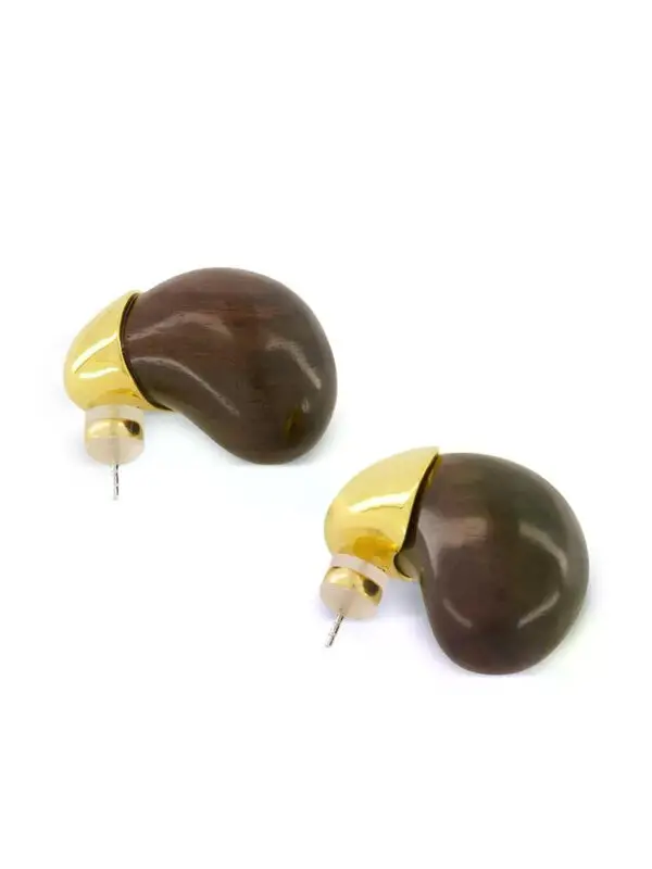 LIZZIE FORTUNATO Wood Stud Earrings