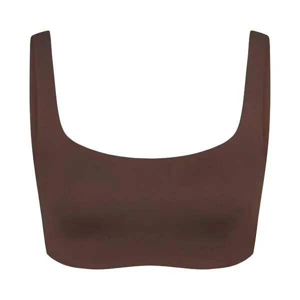 NIKESKIMS Matte Scoop Neck Bra 'dark Sepia - Brown