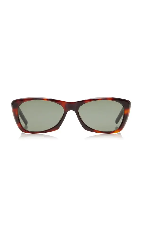 Saint Laurent Rectangle-frame Sunglasses - Brown