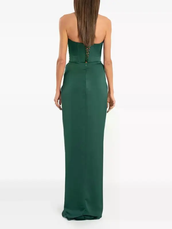 Ana Radu Corset Maxi Dress - Green | Editorialist
