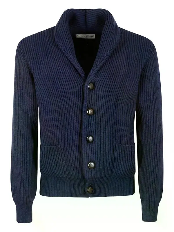 MC GEORGE Ribbed Shawl Cardigan