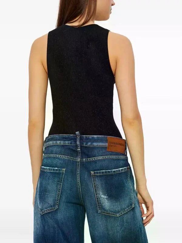 Dsquared2 V-neck Ribbed Bodysuit