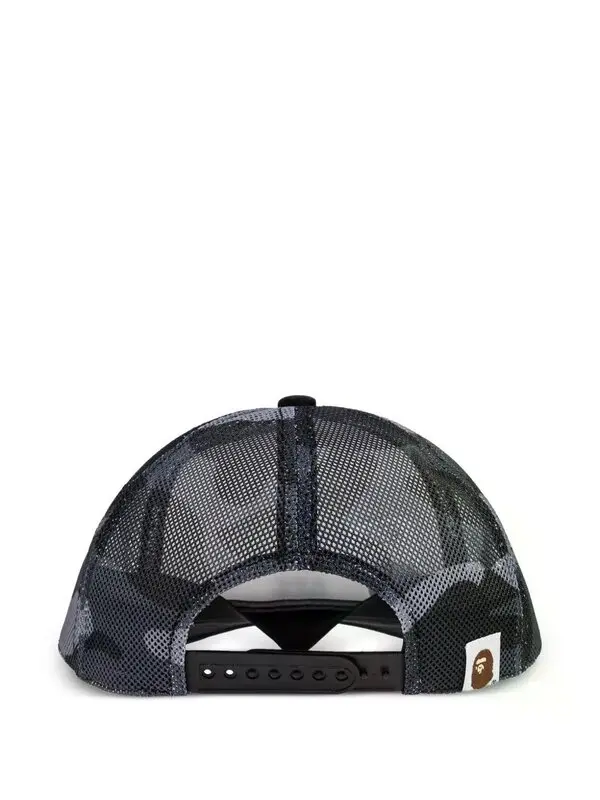 A BATHING APE Logo Camouflage Trucker Cap