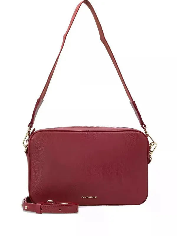 COCCINELLE Textured Strap Shoulder Bag - Red