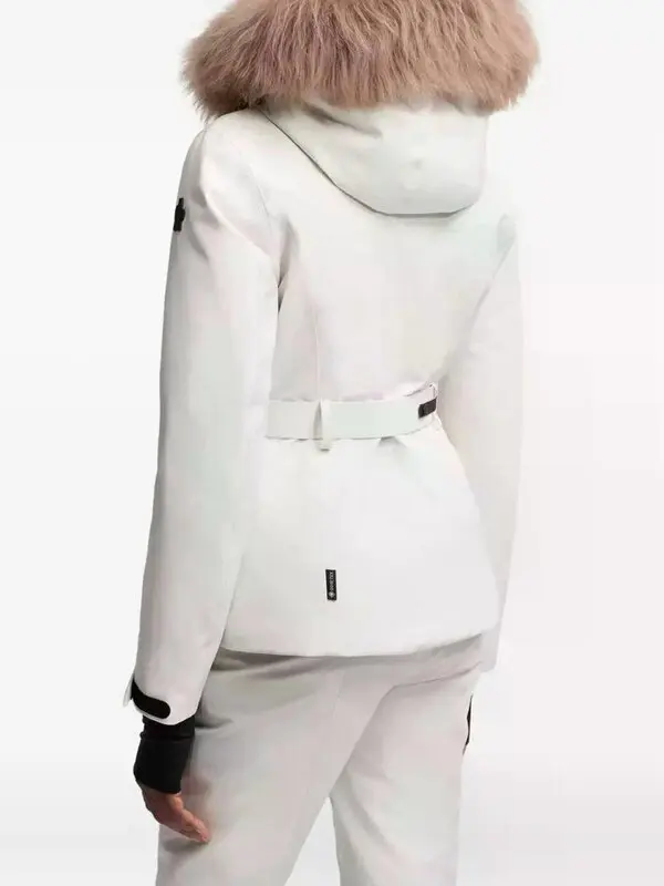 Moncler Fur-trimmed Belted Down Ski Jacket