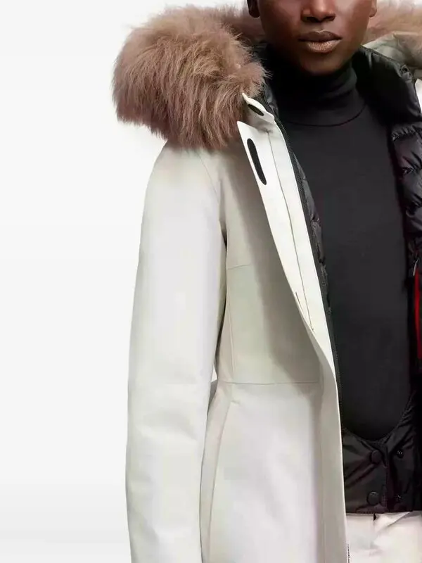 Moncler Fur-trimmed Belted Down Ski Jacket