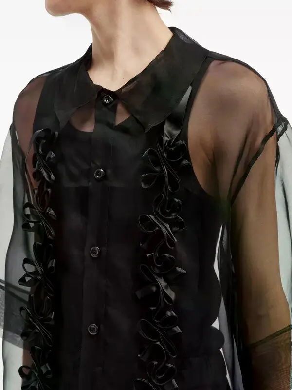 Simone Rocha Floral Appliqué Shirt