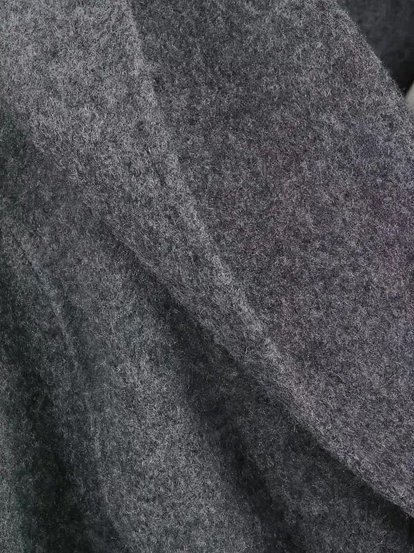 Max Mara Hooded Belted Wrap Coat - Grey
