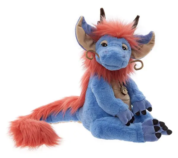 CHARLIE BEARS Zen Zhu 17' Short Pile Fur Plush Dragon - One-color