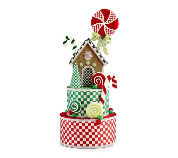 MACKENZIE-CHILDS Check It Out Gingerbread Fabri C Tree Topper - One-color