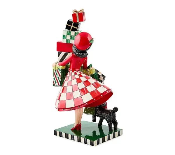 MACKENZIE-CHILDS Check It Out Shopper Figurine